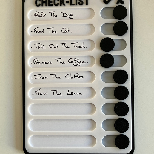 🛒 Personalized checklist to manage your daily tasks・ STL File for 3D ...