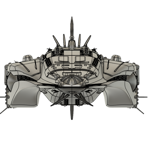 🎲 zentraedi heavy cruiser remake・ STL File for 3D printing・Cults