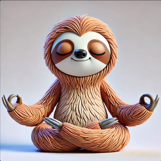 🪷 Lotus Sloth - Zen Meditation STL・ STL File for 3D printing・Cults