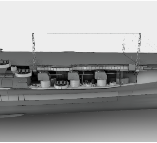 🗺️ World War Battleship – unsliced 3D OBJ data of USS Midway Aircraft ...