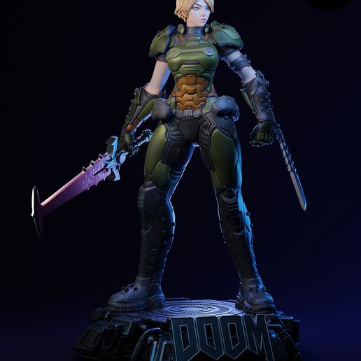 ♀️ Doom (Female) CHARACTER BY ESM・ 3D File for 3D printing・Cults