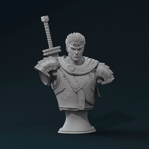 👤 GUTS BUST 3D PRINT・ STL File for 3D printing・Cults