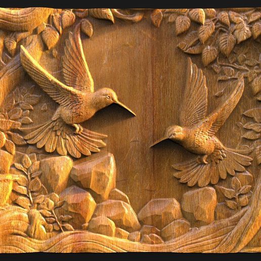 🐦 Hummingbirds CNC・ STL File for 3D printing and CNC machining - Laser ...
