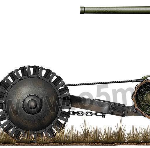 Free STL file PT-34 mine roller for Russian's tank - 1/50ème 🪖 ・3D ...