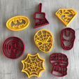 🦸 SUPER CUTTING HEROES, SUPERHERO COOKIE CUTTER・Free STL File for ・Cults