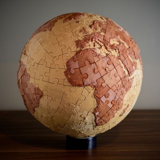 🌍 The Earth Puzzle・ STL File for 3D printing・Cults