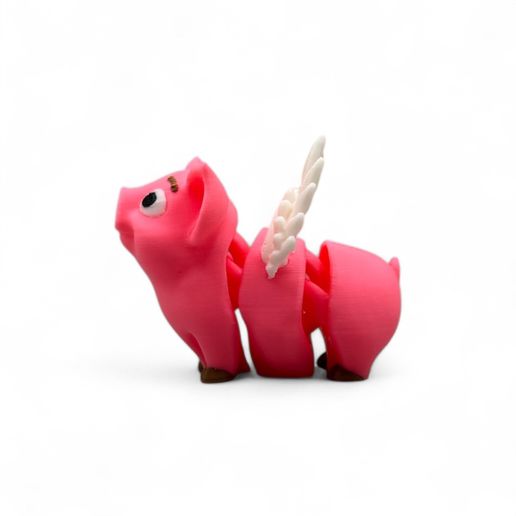🐖 Articulating Flying Pig - Flexy Print in Place・ STL File for 3D ...