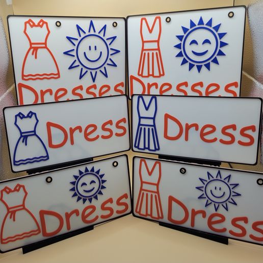🖼️ Picture Draw Labels for Kids x 20 Dresses (Learning Aid)・ STL File ...