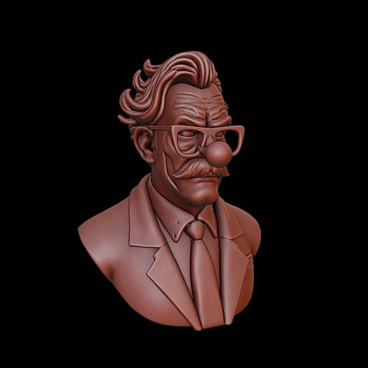 🧑‍🔬 Mad Scientist Bust・ 3D File for 3D printing・Cults