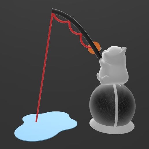 STL file Suporte Alexa Echo Dot 4a e 5a Geração Cat Fishing 🐱 ・3D ...