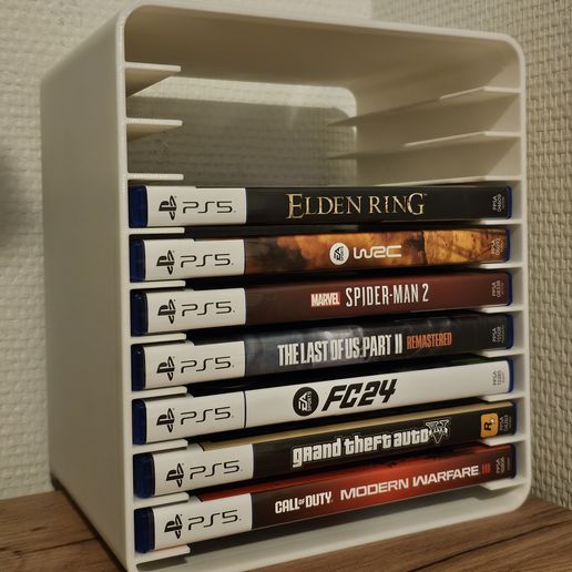 🧸 PS5 game storage rack・Free STL File for 3D printing・Cults