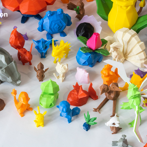🐉 Low Poly Pokemon Collection Generation 1・ 3D File for 3D printing・Cults
