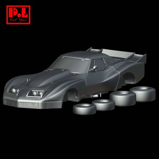 🚙 Chevrolet Corvette C3 Greenwood IMSA (1976)・ STL Datei für 3D-Druck・Cults