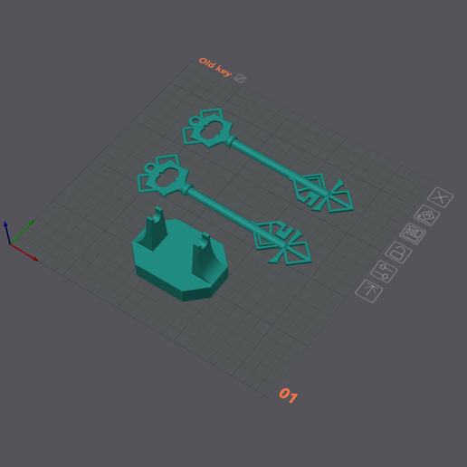 👴 Old Key from Expedition 33 with stand・ STL File for 3D printing・Cults