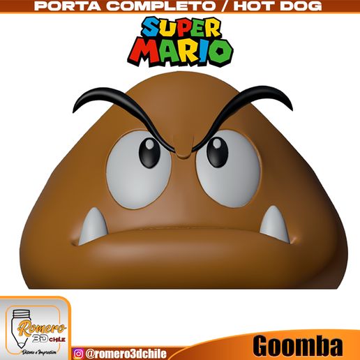 STL file New Goomba / Mario Bros Complete Holder 🆕 ・Model to download ...