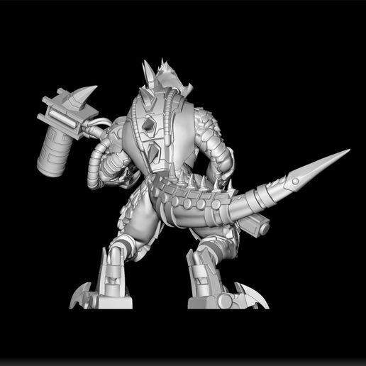 STL file Sci-Fi Dinosaur - 3D Print Futuristic Dinosaur Sculpture ...