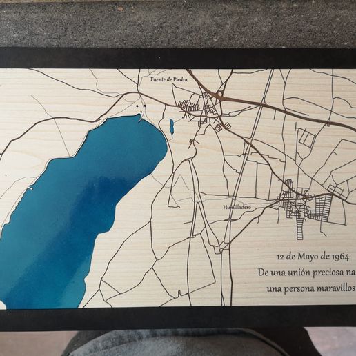 SVG file map Fuente de Piedra, Malaga 🗺️ ・3D print design to download・Cults