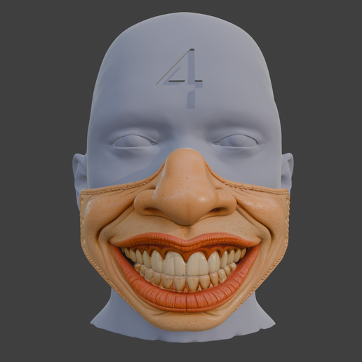 🎭 Mad Smile Mask・Archivo STL para Impresión 3D・Cults