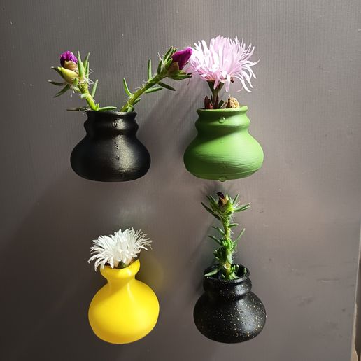 🌸 Fridge Bloom Pots・Free 3MF File for 3D printing・Cults
