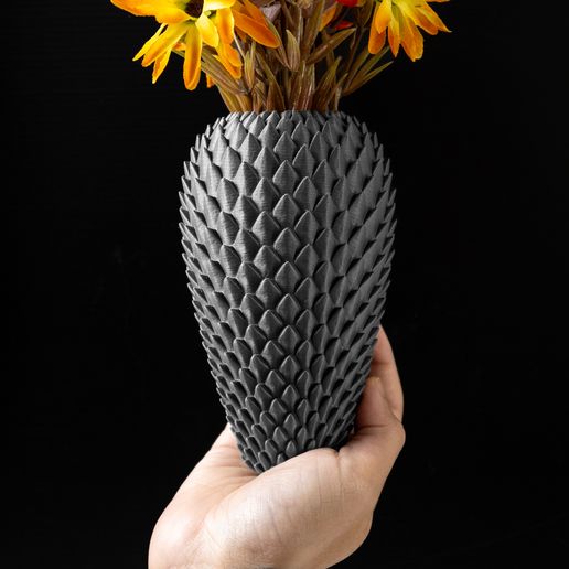💐 Dragonscale Flower Vase 02 by MODERN MACHINE・ STL File for 3D ...