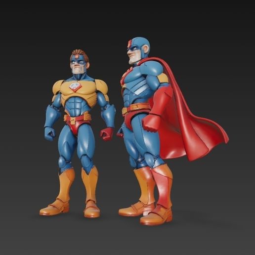 🦸 Retro Superhero Figures – 3D Printable Nostalgic Model Set・ STL File ...