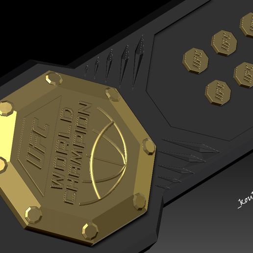 🎨 UFC Belt・ STL File for 3D printing・Cults