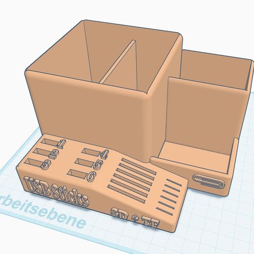 STL file Stifte und Speichermedien Box inkl USB Sticks 📦 ・3D printable ...