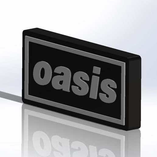 🏜️ OASIS decorative sign・ STL File for 3D printing・Cults