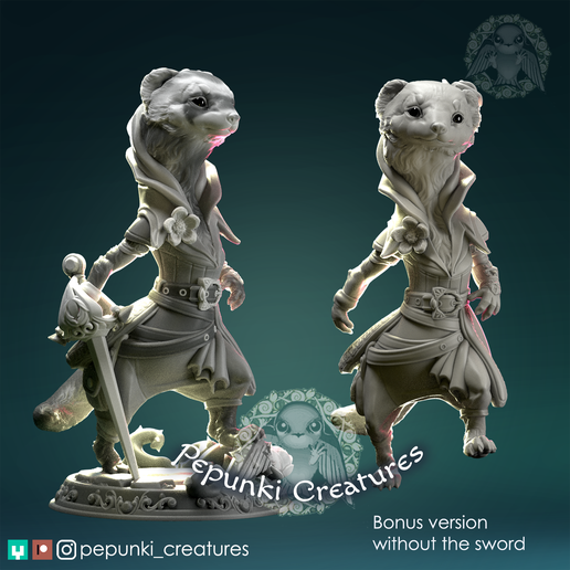 🪄 Donna The rogue ranger Ferret lady・ STL File for 3D printing・Cults