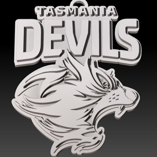 🗝️ AFL Tasmania Devils keychain badge printable and renderable・ 3D File ...