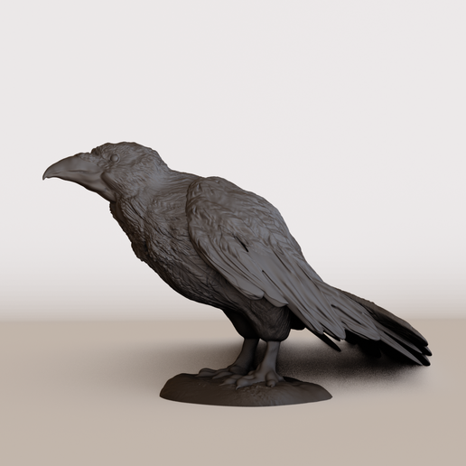 🐦 Raven sitting stl・ STL File for 3D printing・Cults