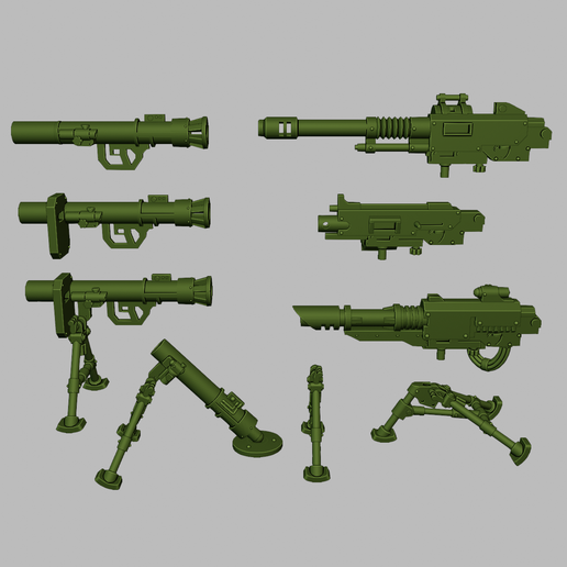🔫 Guard's heavy weapons compendium・Free 3D File for ・Cults