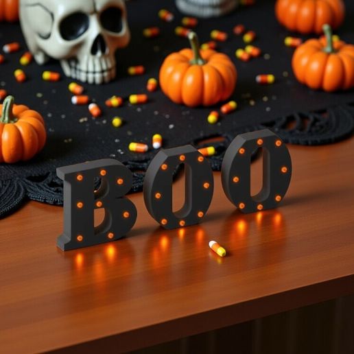 🎃 Boo Sign - Halloween Decoration・ STL File for 3D printing・Cults