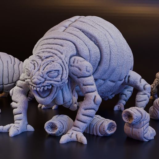 👸 Rot Grub Queen and Rot Grub Swarms (DND / TTRPG)・Free 3D File for ・Cults