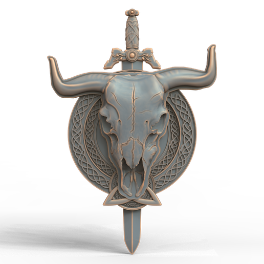 📁 3D Model STL File for CNC Router Laser & 3D Printer 0327. Cow Skull_2 ...