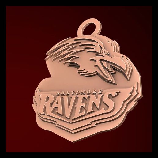 🛡️ NFL Baltimore Ravens Keychan Shield Printable and Renderable・ 3D ...