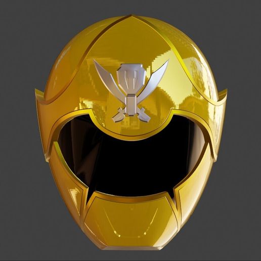 🪖 Kaizoku Sentai Gokaiger Yellow Helmet 3D print model・ 3D File for 3D ...