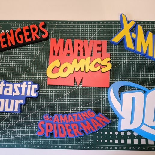 🦸 COMIC SIGNS・ STL File for 3D printing・Cults