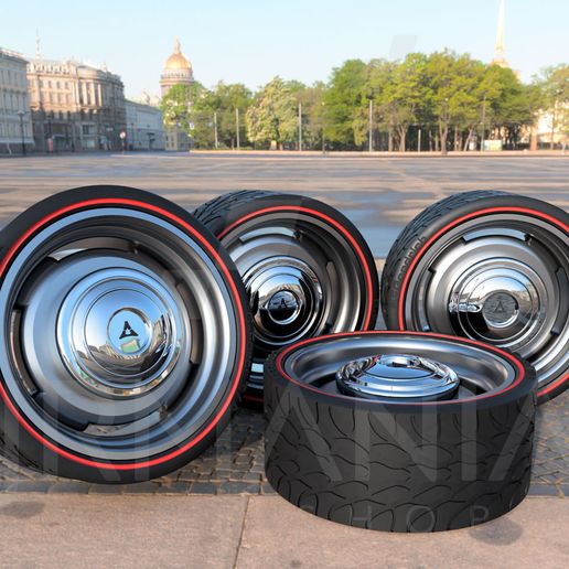 🛞 JrMania Mopar Steelies + Tires・ STL File for 3D printing・Cults