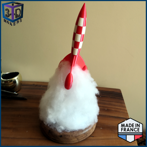 🚀 Tintin Rocket DIY Model Kit・ STL File for 3D printing・Cults