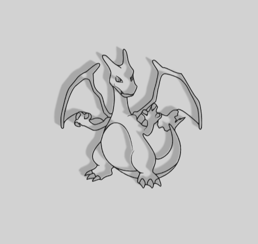 🎨 Charizard Decoration - 2D Art・ STL File for ・Cults