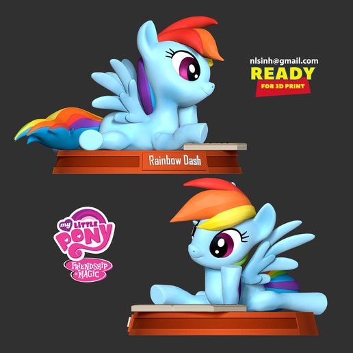 🌈 Rainbow Dash・ 3D File for ・Cults