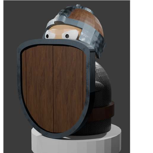 🛡️ Pawn with shield・ STL File for 3D printing・Cults