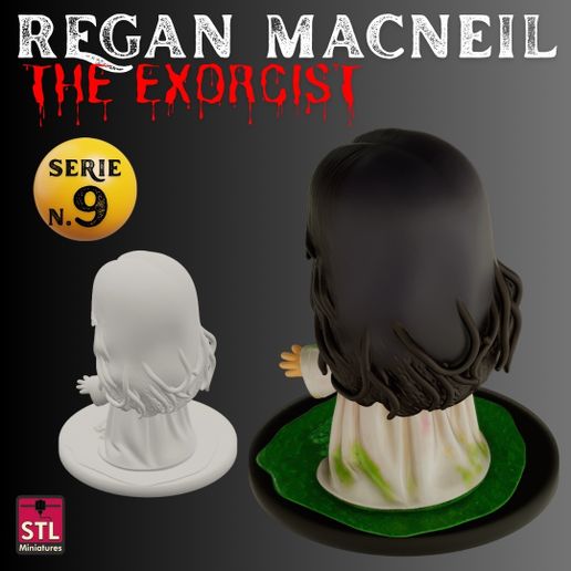 📁 STL File – Regan MacNeil (The Exorcist) Chibi Style – Horror 3D ...