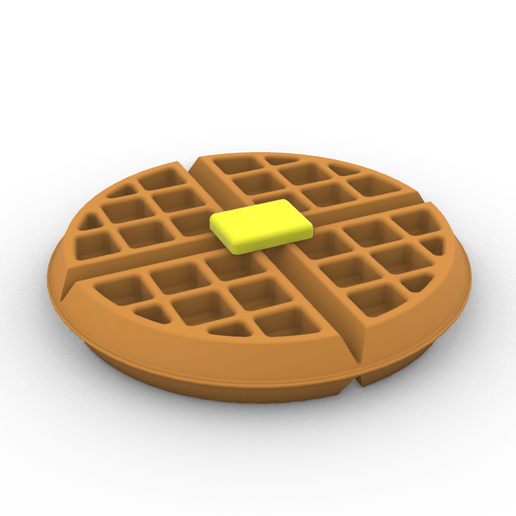Datei STL Waffel mit Butter 🧈 ・Design für 3D-Drucker zum herunterladen ...