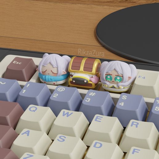 ⌨️ CUTE FRIEREN ANIME KEYCAPS - MECHANICAL KEYBOARD・ 3D File for 3D ...