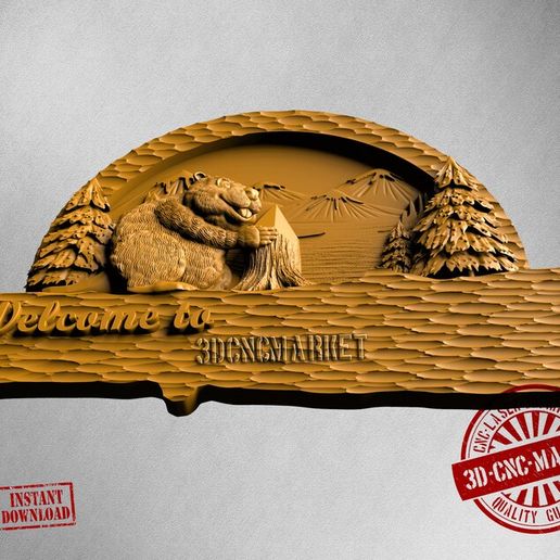 STL file Welcome Beaver STL, Welcome Beaver 3d figure, stl, 3d printer ...