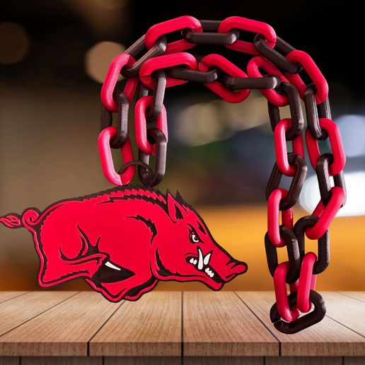 🏈 Arkansas Razorbacks NCAAF Chain・ STL File for 3D printing・Cults