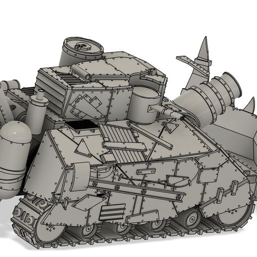 🪖 Tank Ork・Free OBJ File for 3D printing・Cults