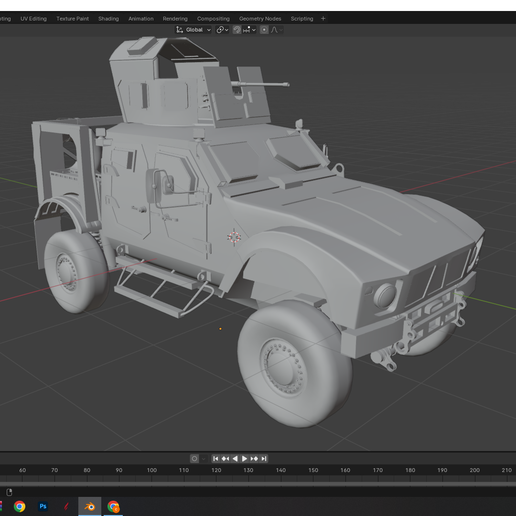 🪖 MRAP Tactical Armored Vehicle military truck・ OBJ File for 3D ...
